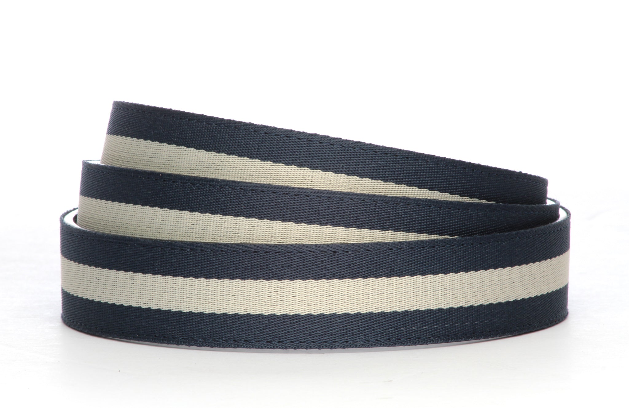 Cloth Belt Strap - Men's Ratchet Belt - Navy-White Stripe, 1.25" | Buy ...