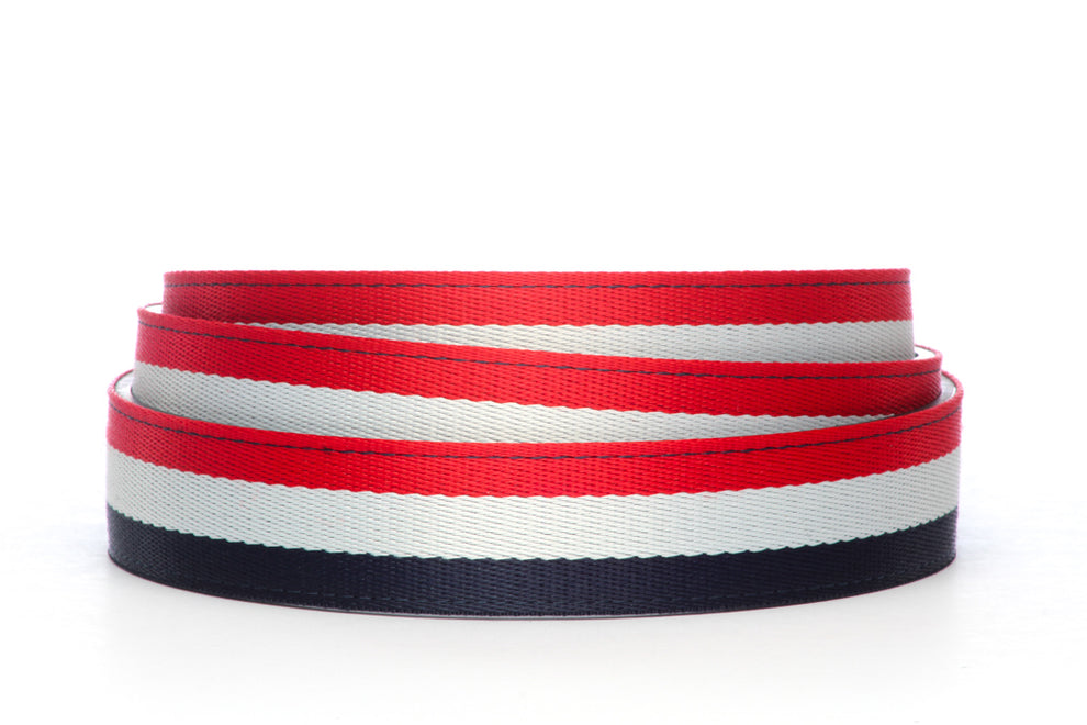 Cloth Belt Strap - Men's Ratchet Belt - Red-White-Blue, 1.25" | Buy ...